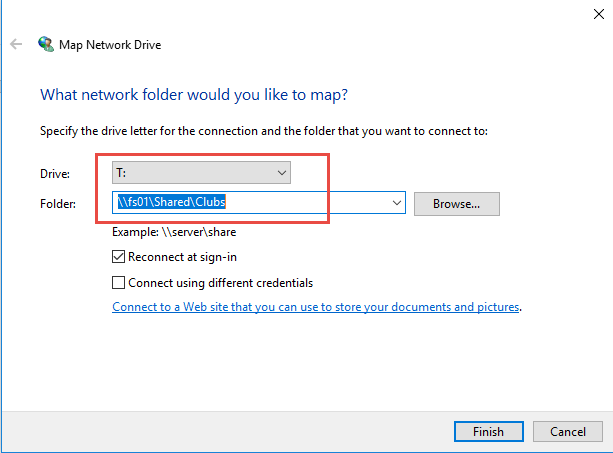 How to Connect T and/or O network drives - Windows – The Cliffs IT ...